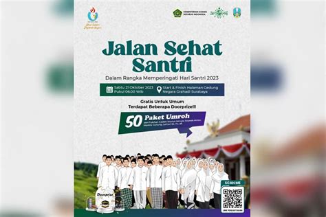 Ada Hadiah 60 Paket Umrah Di Acara Jalan Sehat Hari Santri 2023 Times