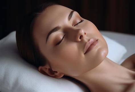 Premium Ai Image Portrait Of Girl Resting On Massage Couch In Beauty