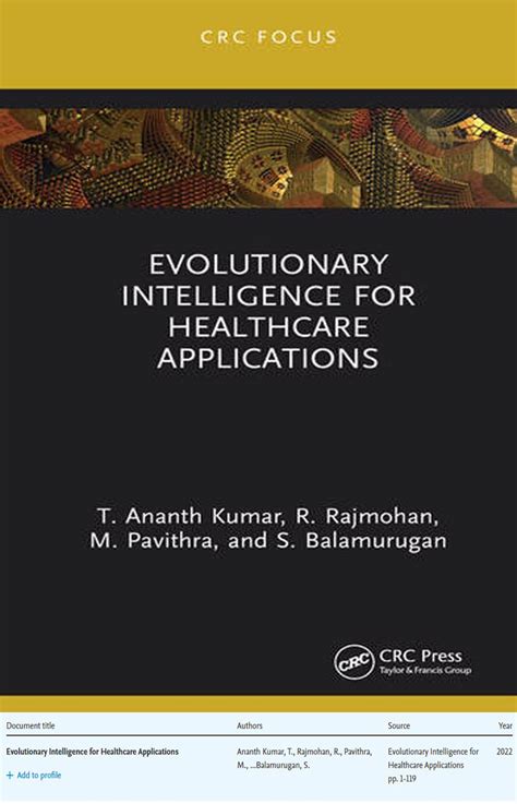 Dr T Ananth Kumar On Linkedin Authored Scopusindexed Healthcare