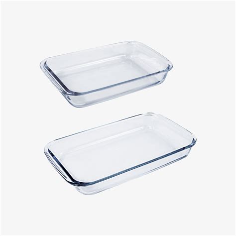 Aroma Rectangular Dishes 2 Pcs Clear