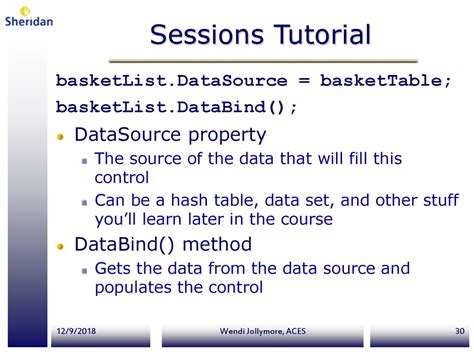 1292018 Session 91 Calendar And Validation Controls Using Sessions