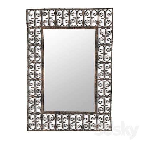 Iron Work Scroll Mirror Mirror 3D Model