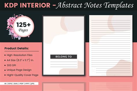 Abstract Notes Templates Graphic By Finer Designers · Creative Fabrica