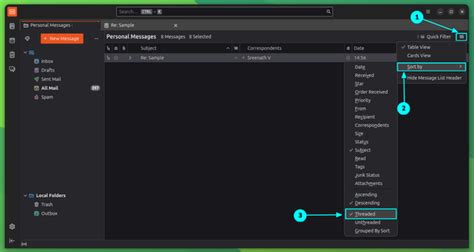 Enable And Disable Message Threads In Thunderbird
