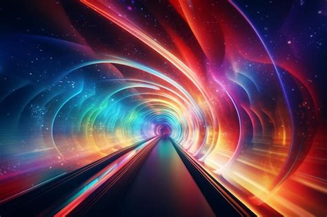 Premium Ai Image A Close Up Of A Train Going Through A Tunnel With