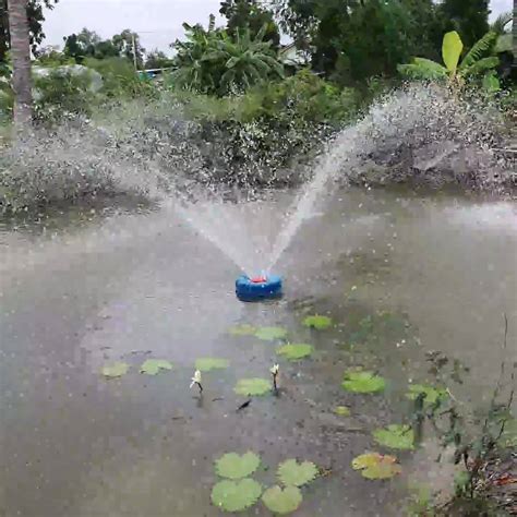 น้ำพุเติมอากาศในน้ำขนาด 1แรง สำหรับเติมอากาศในบ่อปลา บ่อน้ำในสวน ป้องกันน้ำเน่าเสียและมีกลิ่น