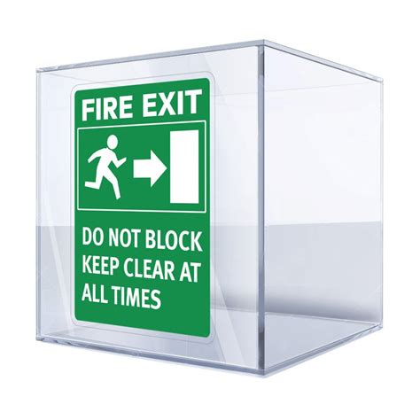 Decal Sticker Fire Exit Do Not Block Keep Clear At All Times Emergency