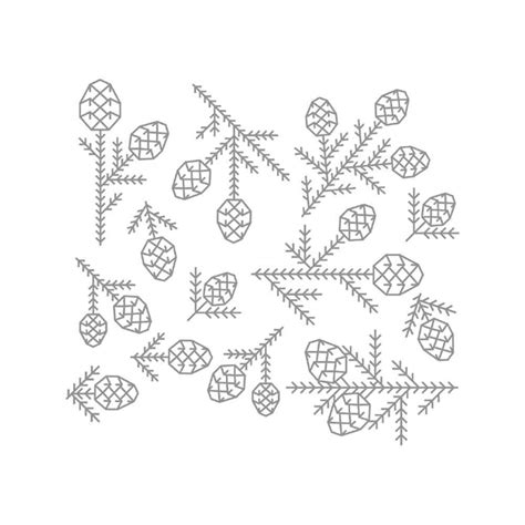 Pine Patterns Thinlits Die Set Tim Holtz Sizzix Etsy
