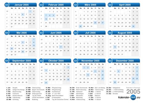 Kalender 2005