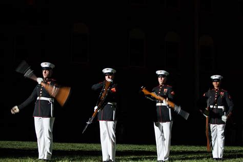 The Us Marine Corps Silent Drill Platoon With Marine Nara And Dvids