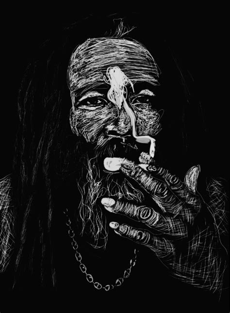 Smoking A Blunt Drawing