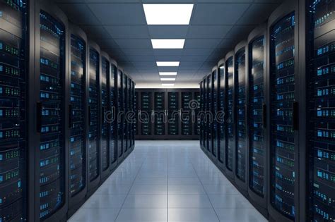 Stockphoto Server Room Data Center Technology Concept 3d Rendering