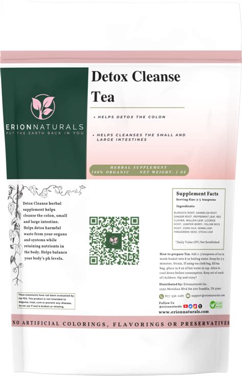 Detox Cleanse Tea Erion Naturals