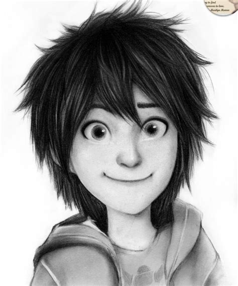 Big Hero 6 Characters Hiro Hamada Baymax Female Sketch Bunny