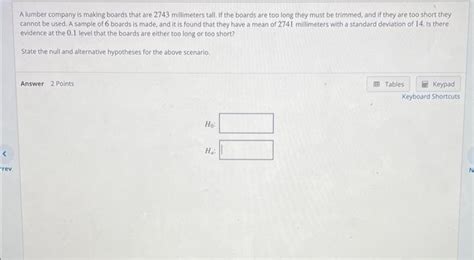 Solved A Lumber Company Is Making Boards That Are 2743 Chegg