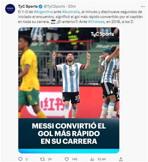 81秒進球，梅西再創個人紀錄！一球迷沖入場內不停飛奔，擁抱梅西，與馬丁內斯擊掌 每日頭條