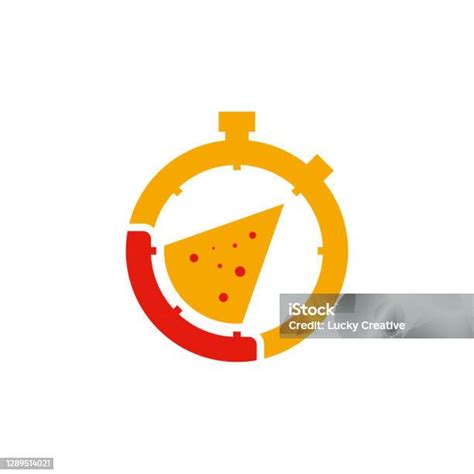 피자 타임 로고 디자인 컨셉 벡터 피자와 스톱워치 로고 템플릿 기호 아이콘 0명에 대한 스톡 벡터 아트 및 기타 이미지 0명 개념 건강에 좋지 않은 음식 Istock