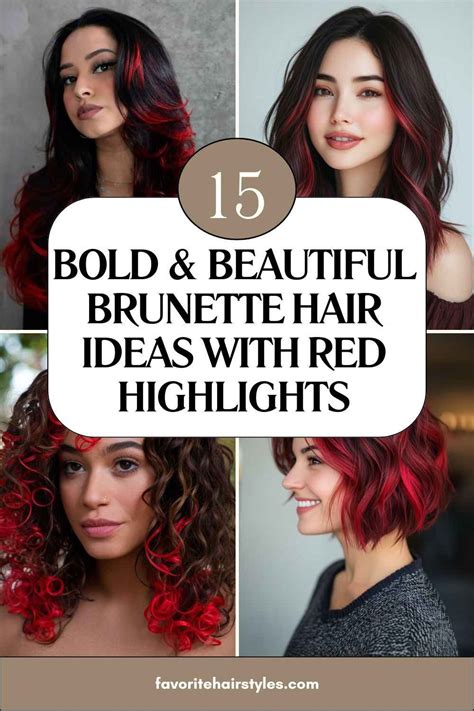 Bold And Beautiful Brunette Hair Ideas With Red Highlights Favorite