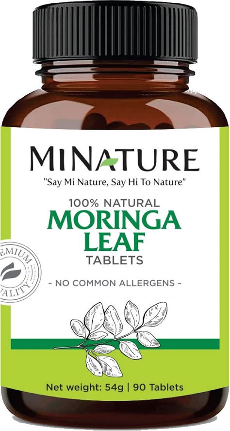 Moringa Leaf Tablets 90 Tablets 1000 Mg By Mi Nature 100 Natural