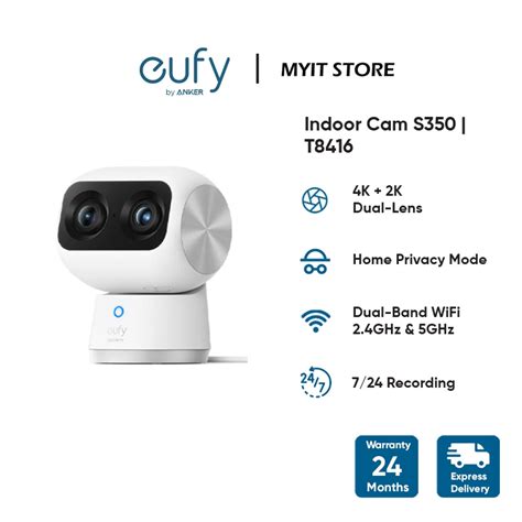 Eufy Security Indoor Cam S350 Dual Cameras 4k Uhd Resolution Security