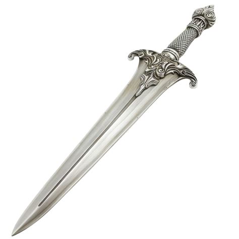Ornate Silver Dagger Isolated On White Background Premium Ai Generated Image
