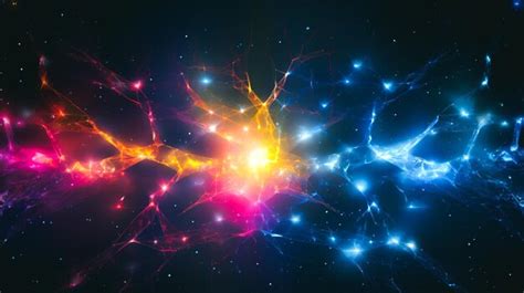 premium ai image a vibrant visualization showcasing intersecting