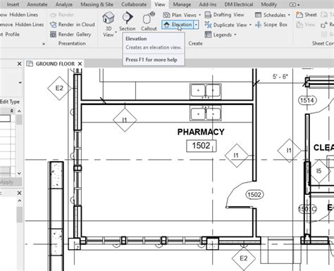 How Do You Draw Elevation On A Floor Plan In Revit