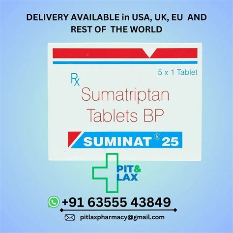 Suminat Sumatriptan 25 Mg Tablets At Rs 120box Imitrex Tablet In