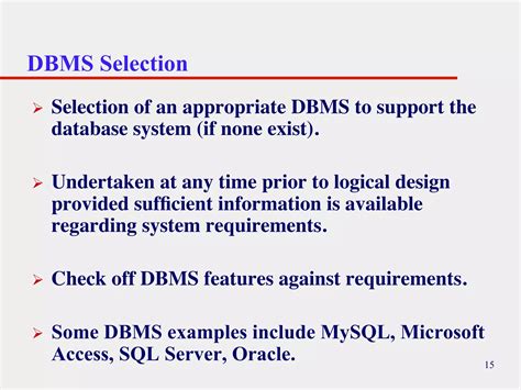dbms lifecycle database system development lifecycle pdf