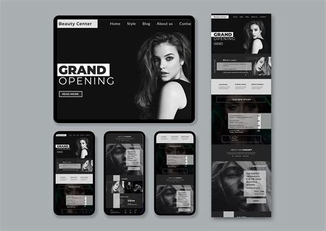 Fashion And Beauty Ui Template PSD Graphic By Graphic Store Creative Fabrica