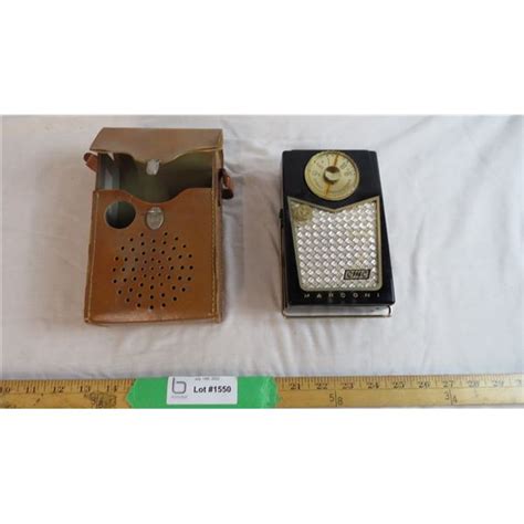 Marconi Transistor Radio With Case Bodnarus Auctioneering