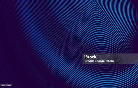 Blue Concentric Circles Background Stock Illustration Download Image