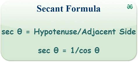 Secant Formula Concept Formulae Solved Examples Geeksforgeeks