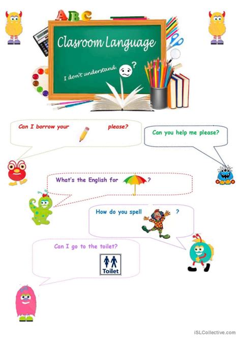 Classroom Language English Esl Worksheets Pdf And Doc