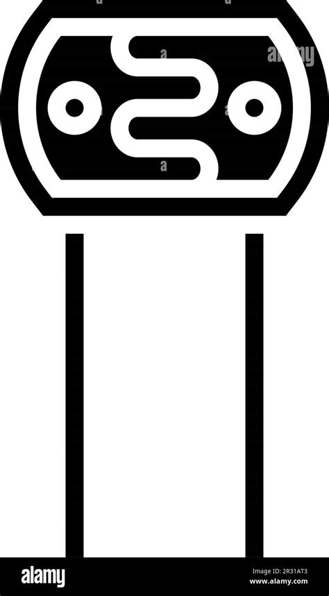 Photoresistor Electronic Component Glyph Icon Vector Illustration Stock