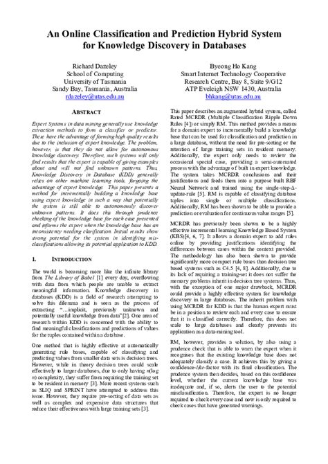 Pdf An Online Classification And Prediction Hybrid System For