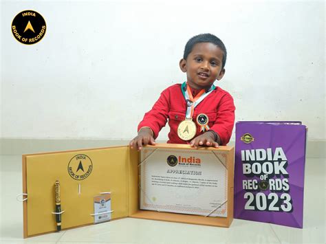 Sathvik M Appreciation India Book Of Records