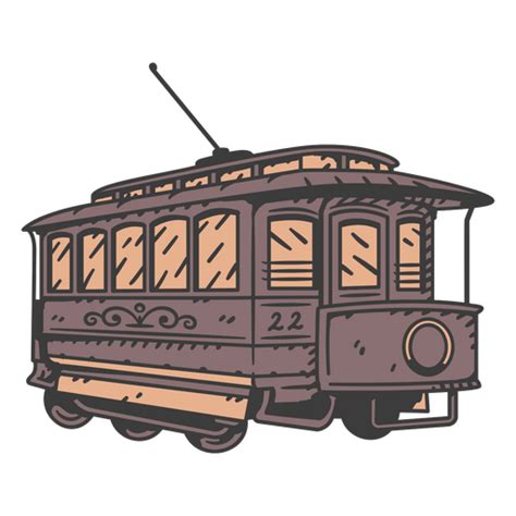 Diseño Png Y Svg De Tranvía De Principios De Siglo Para Camisetas