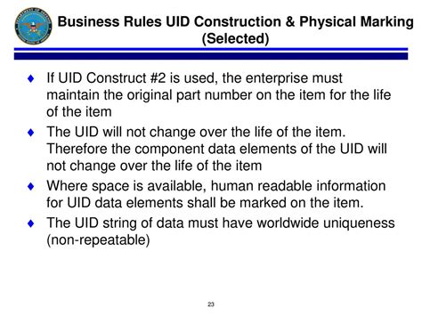 Agenda Overview Of Uid Program Contracting For Uid The Uid Mark Ppt