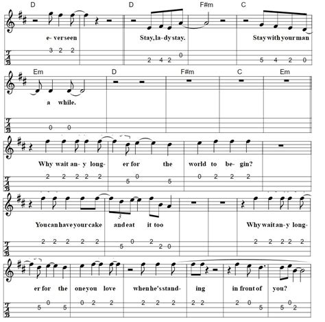 Lay Lady Lay Sheet Music By Bob Dylan Tenor Banjo Tabs