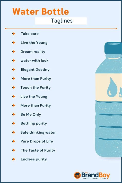 Water Bottle Slogans And Taglines Generator Guide Thebrandboy Artofit