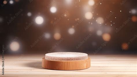 Foto De Bronze Pedestal Against A Matching Bronze Background For A