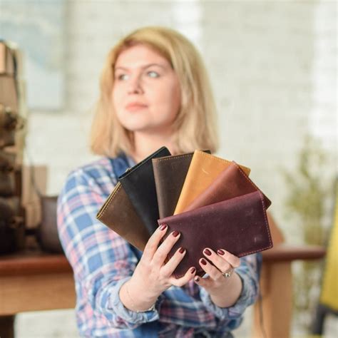 Long Leather Wallet Etsy