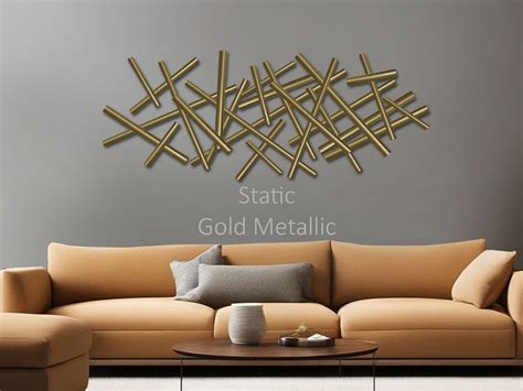 Gold Abstract Abstract Metal Wall Sculpture Tube Sculpture Gold Wall