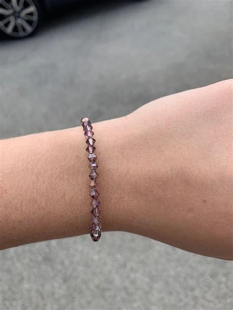 Lilac Shadow Crystal Bracelet Caleena And Co