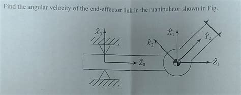Solved Find The Angular Velocity Of The End Effector Link In Chegg