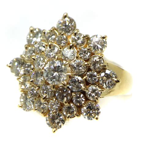 質屋かんてい局オンラインショップ K18【18金】 D200ctリング 指輪 金 ゴールド ダイヤモンド 約11号 57g ジュエリー