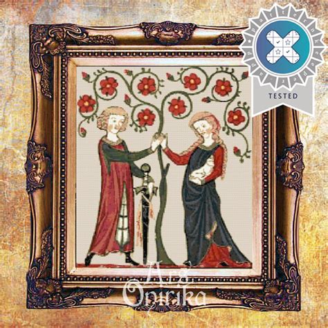 Medieval Codex Ii Cross Stitch Illuminated Manuscript Pattern Gothic Embroidery Pdf