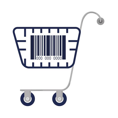 Bar Code Inside Shopping Cart Vector Design 4626662 Vector Art At Vecteezy