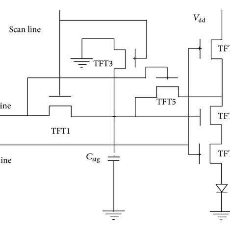 AMOLED A Conventional Pixel Circuit And B Proposed Pixel Circuit Download Scientific Diagram